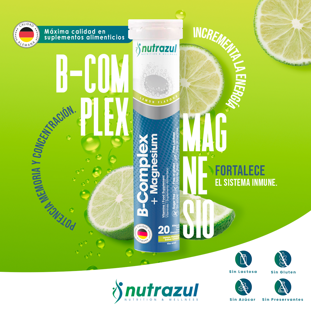 Maximiza tu Potencial con B-Complex + Magnesio de Nutrazul: Energía, Memoria, Concentración e ...